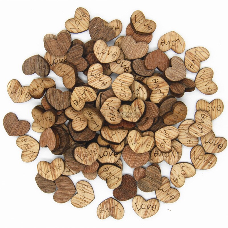 100Pcs Mini Wooden Love Heart Rustic Wedding Party... – Vicedeal