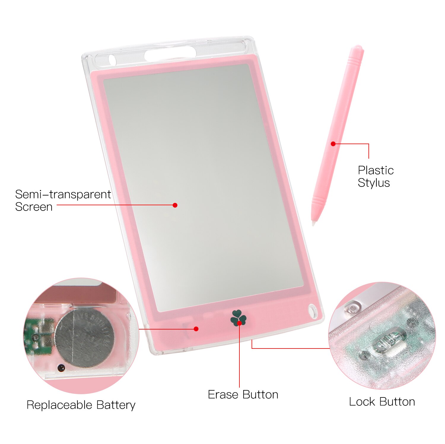 8.5/4,4 LCD Schreiben Tablet Tragbare Semi-transpa... – Vicedeal