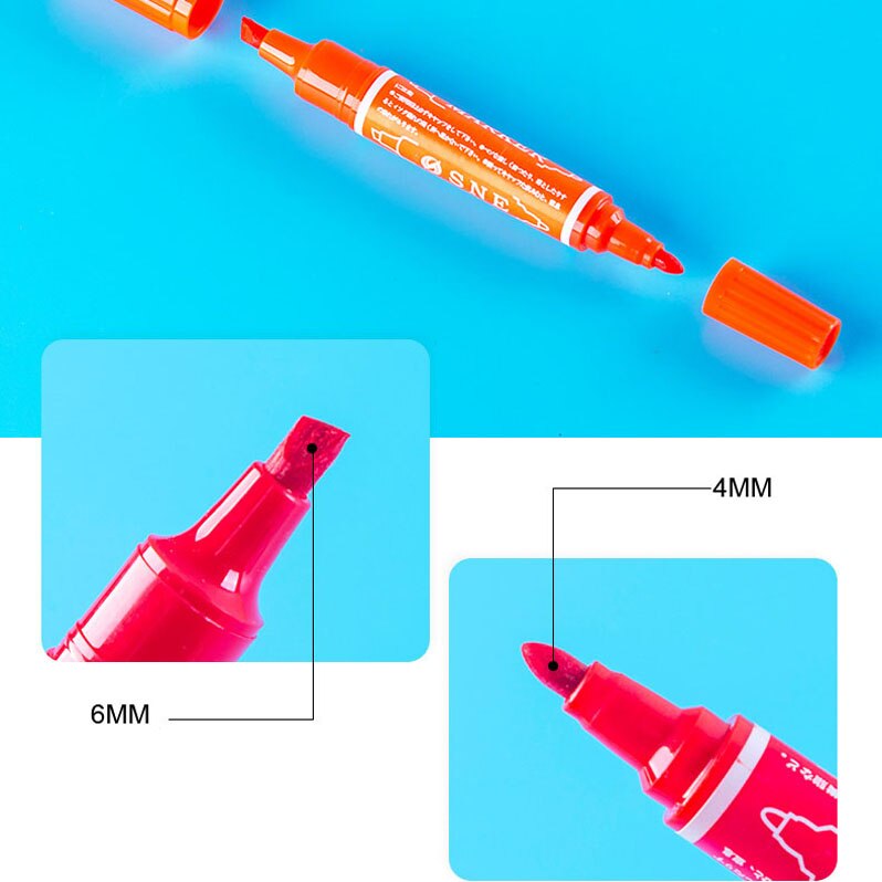 8/12 farben/set Dual Pinsel Stift Filzstift schule... – Vicedeal