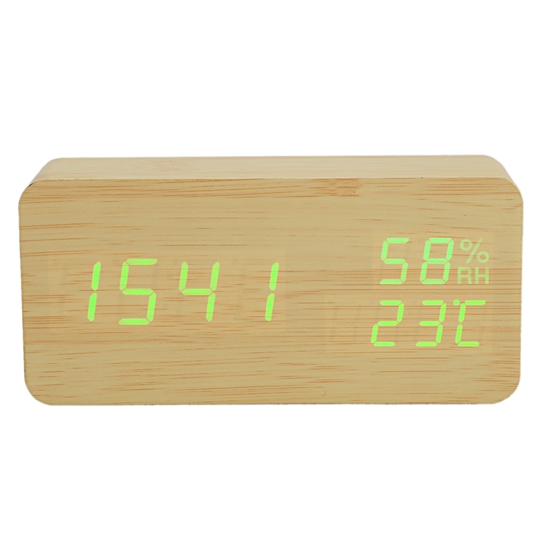 Modern Led Alarm Clock Temperature Humidity Electr... – Vicedeal