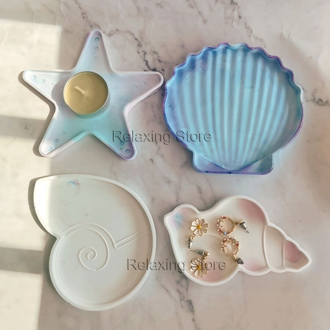 Kuori kotilo betonialuslevy silikoni muotit meritä... – Grandado