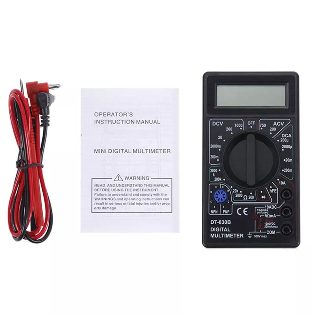 DT-830B LCD Digital Multimeter AC DC 750 1000V Vol... – Grandado