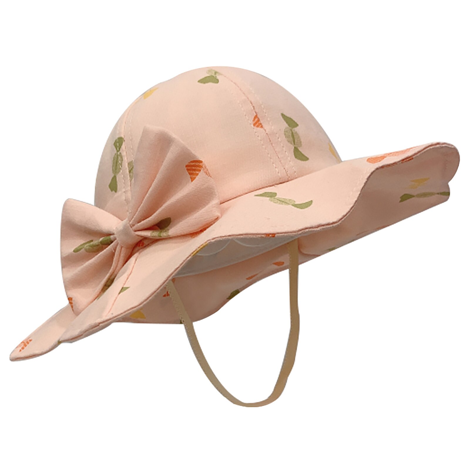 Bowknot Bucket Hat Kids Wide Brim Cotton Sun Cap F... – Grandado
