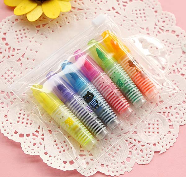 Kawaii Mini highlighter pens 6 colors Fluorescent ... – Vicedeal