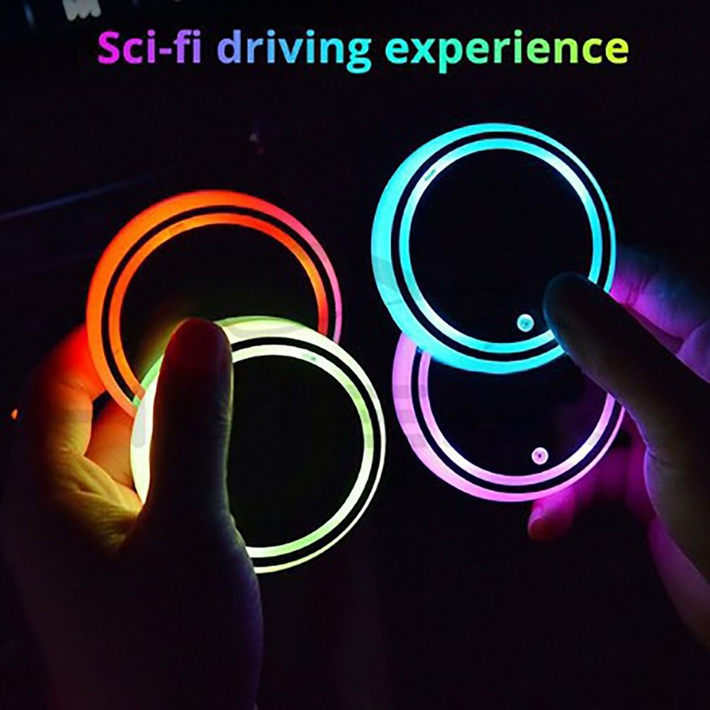 Led Coaster 7 Kleur Lichtgevende Rgb Licht Auto Ma... – Vicedeal