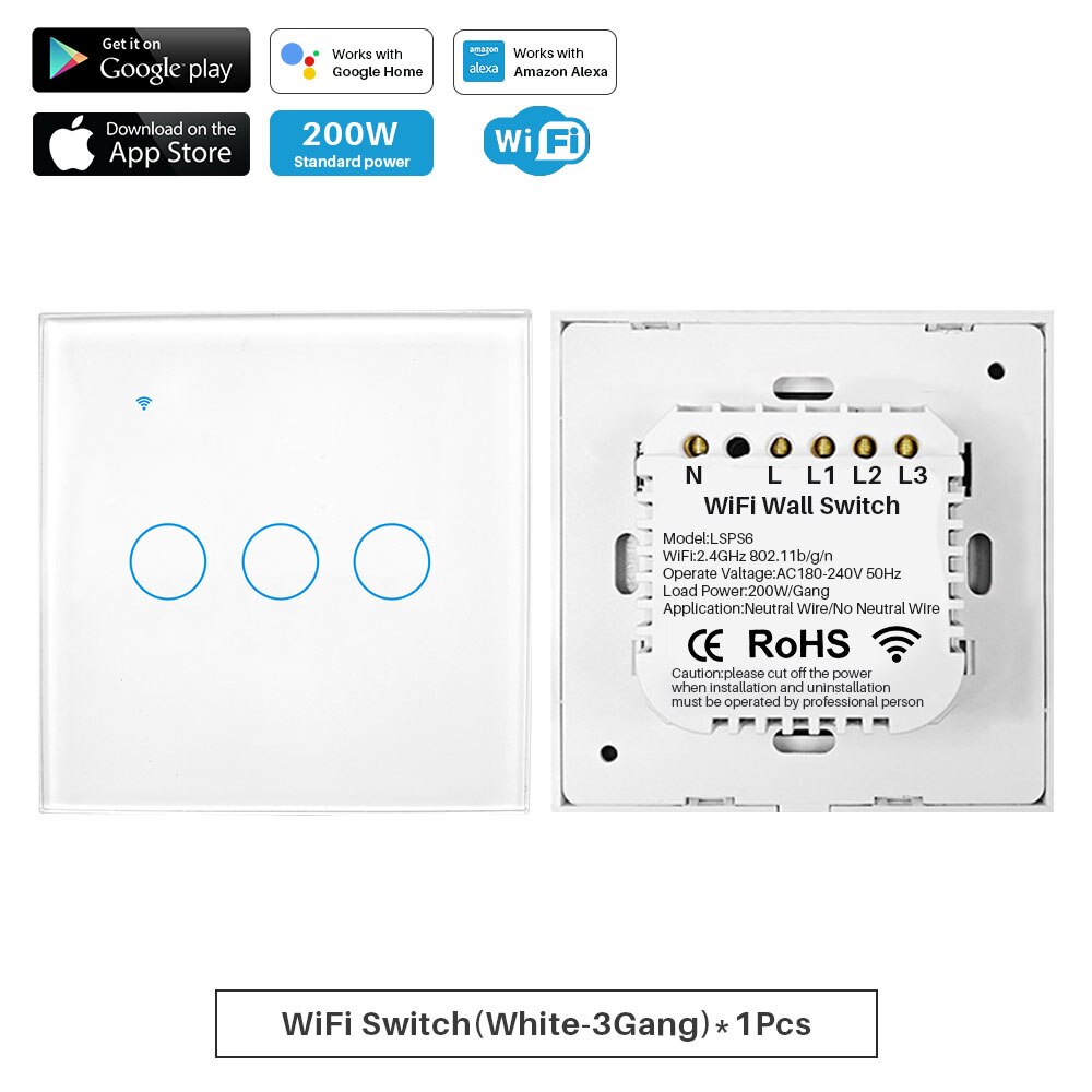 Tuya Smart WiFi Switch No Neutral Wire Required Sm... – Vicedeal