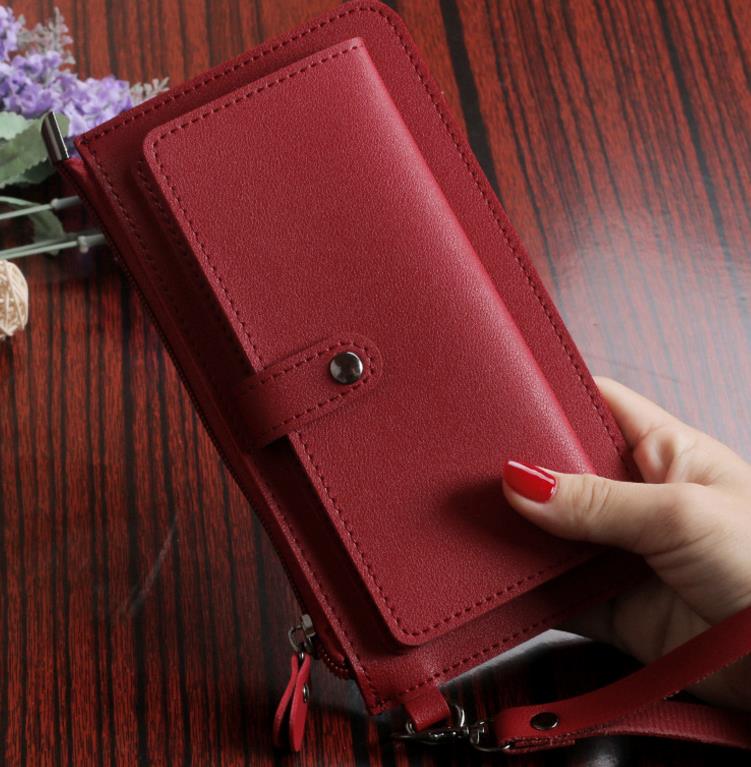 ladies Long Wallet casual zipper buckle card bag s... – Grandado