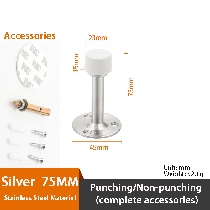 Stainless Steel Door Stops Floor Wall Mounted Door... – Vicedeal