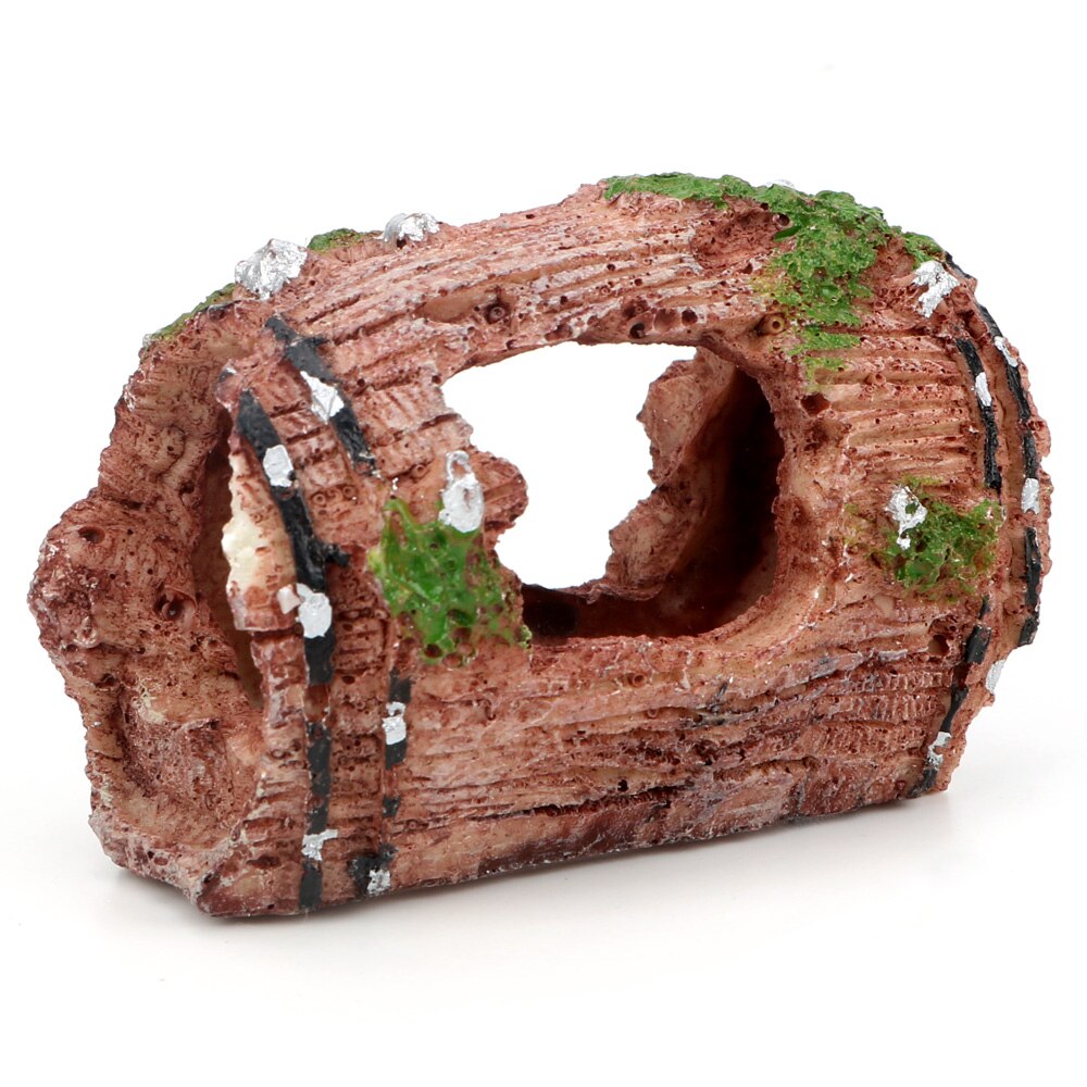 Aquarium Fish Tank Artificial Barrel Ornament Fish... – Grandado