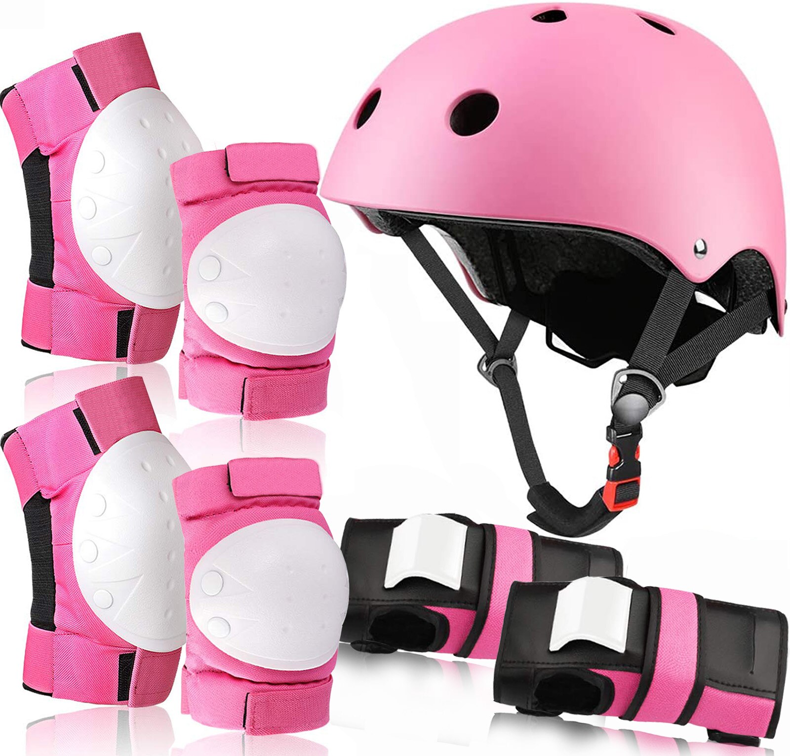 7 Pcs Skating Protective Gear Set for Kids Knee Wr... – Grandado