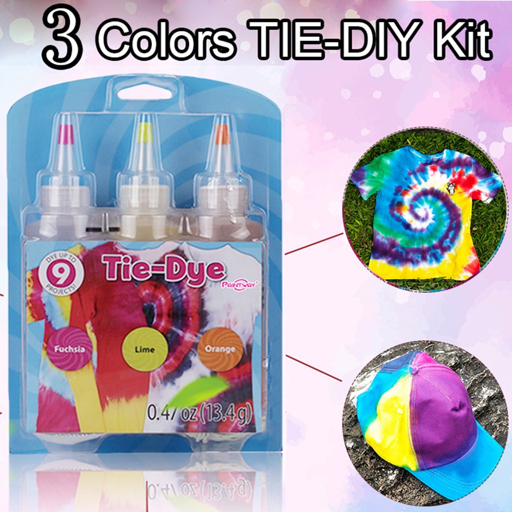 3 Colors Tie-Dye Kit Cotton Linen Clothing Dyes No... – Grandado