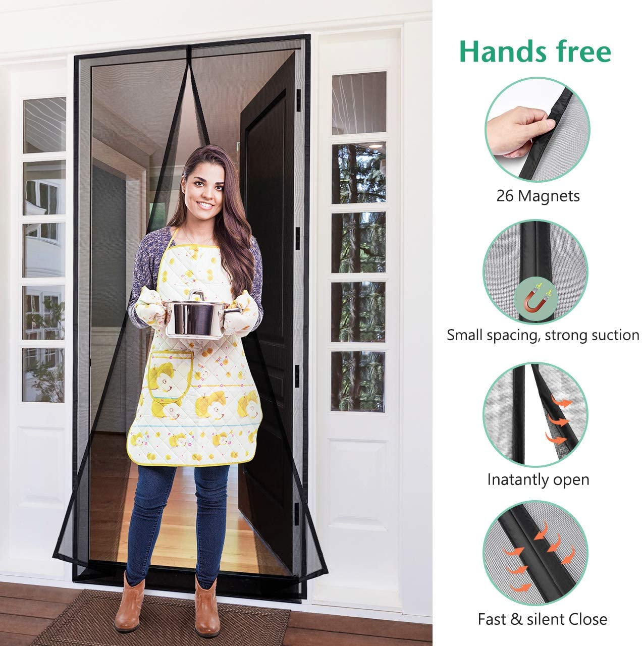 Hands-free Magnetic Anti-Mosquito Net Door Net Ant... – Grandado