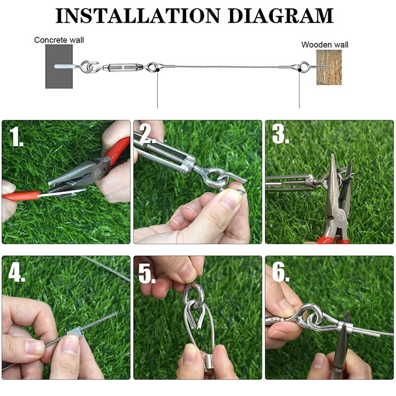 JEYL Garden Wire/Cable Railing/Wire Fence Roll Kit... – Grandado