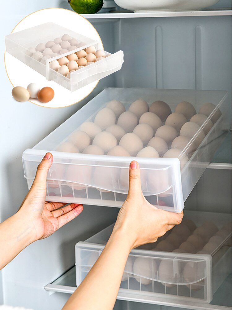Household 30/60 Grids Egg Box Refrigerator Kitchen... – Grandado