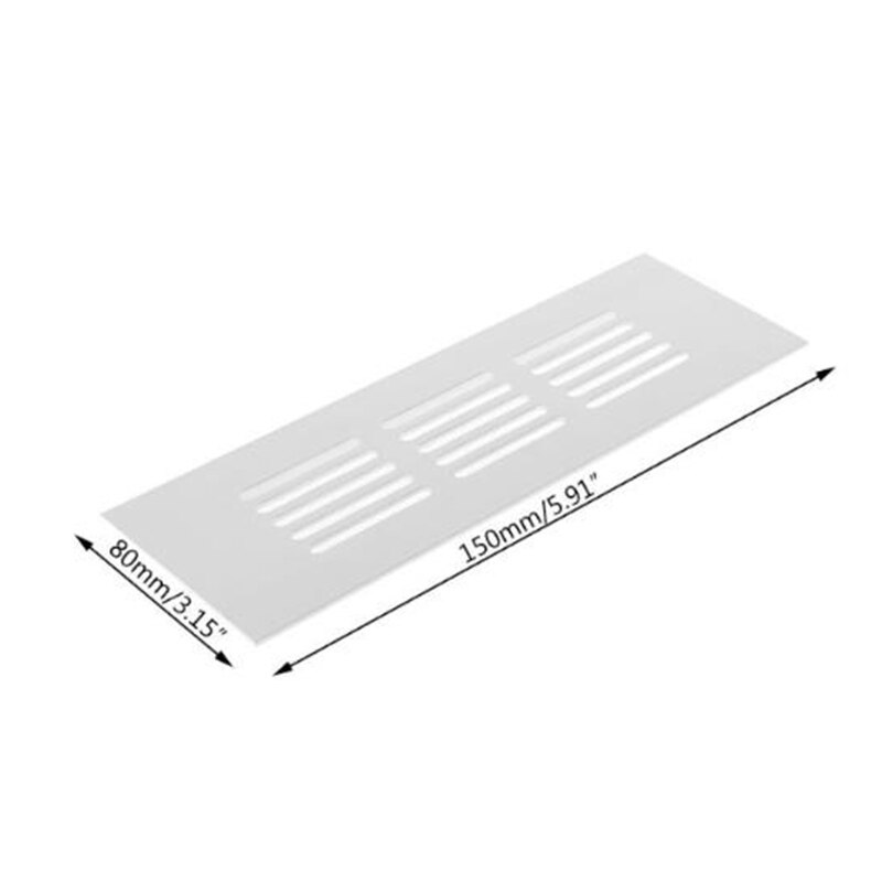 Silver Aluminum Alloy Air Vent Louvred Grille Vent... – Grandado