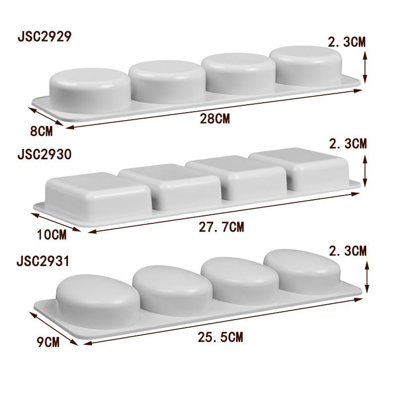 3 Pack DIY 4 Even Grid Silicone Soap Mold For Hand... – Grandado