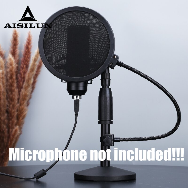 Desktop Microphone Stand Adjustable Height Disc Po... – Grandado