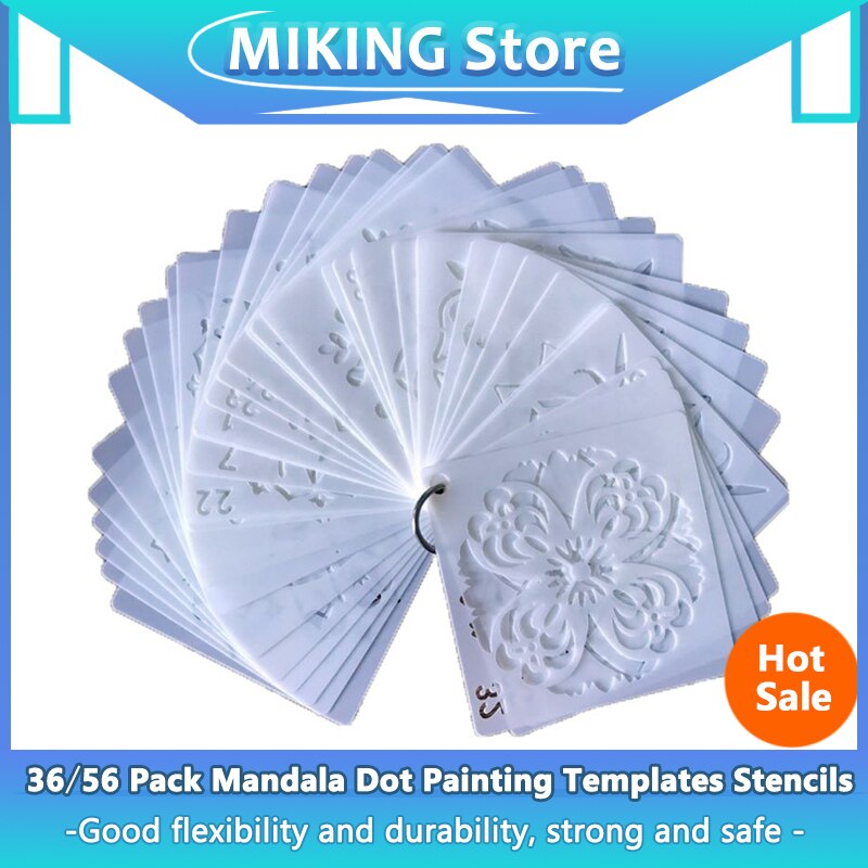 56 Pack Mandala Dot Painting Templates Stencils, S... – Vicedeal