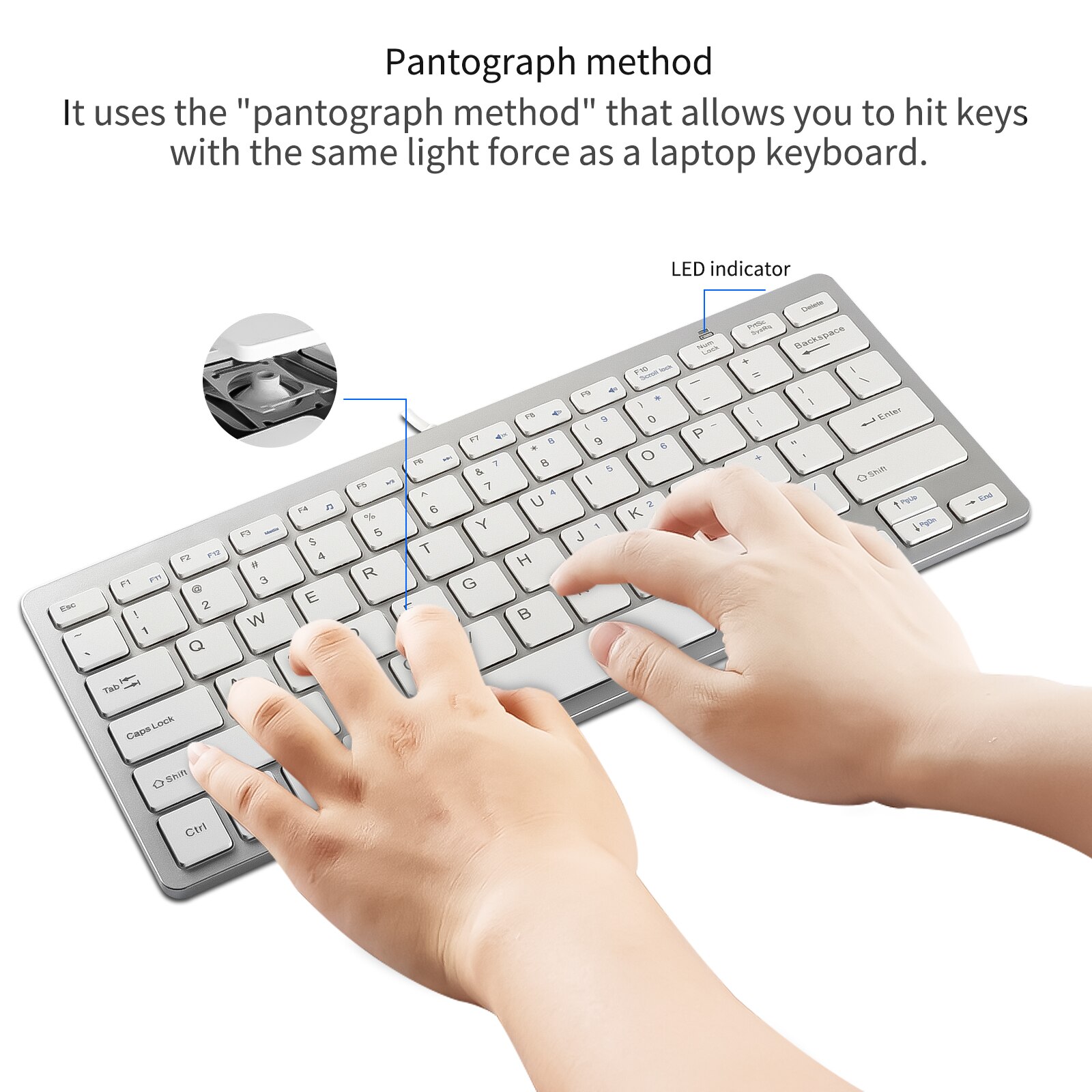 CHYI Ultra Slim 78 Keys Scissor USB2.0 Wired Keybo... – Grandado