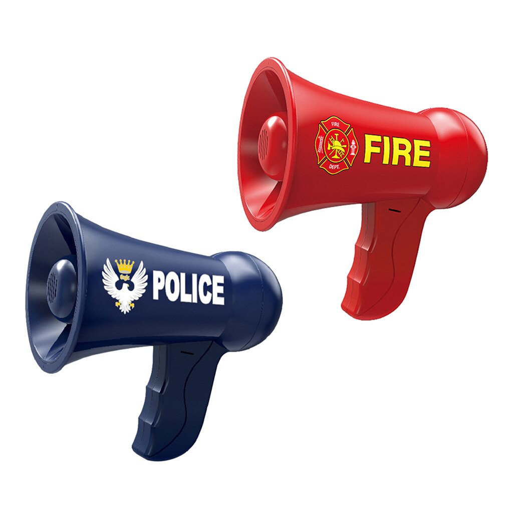 Kids Role Play Megaphone Toys Police Fireman Siren... – Grandado