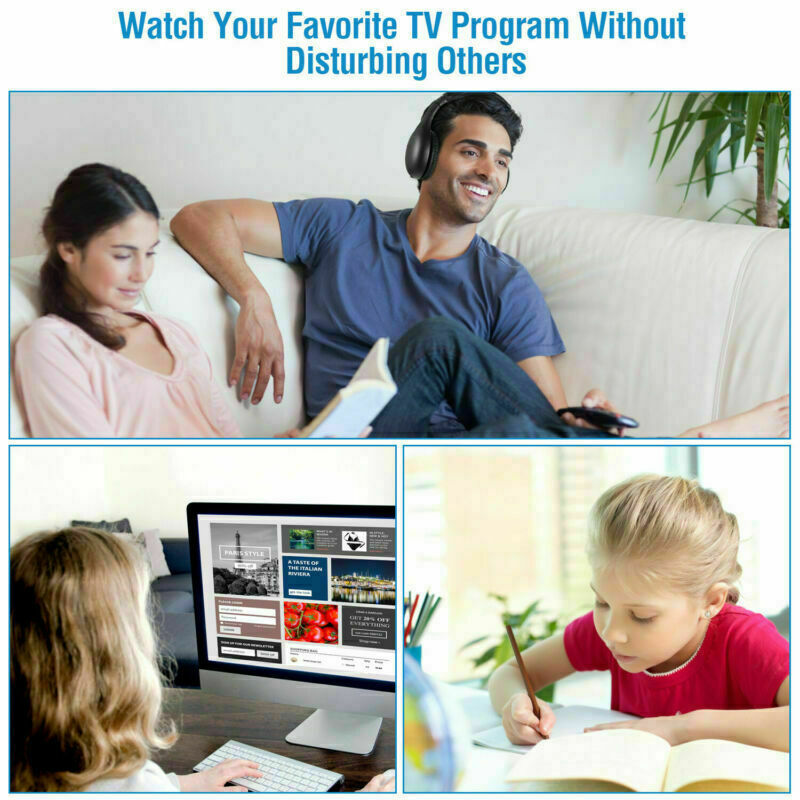 5 in 1 Wireless Headphones Headset Cordless RF Mic... – Grandado