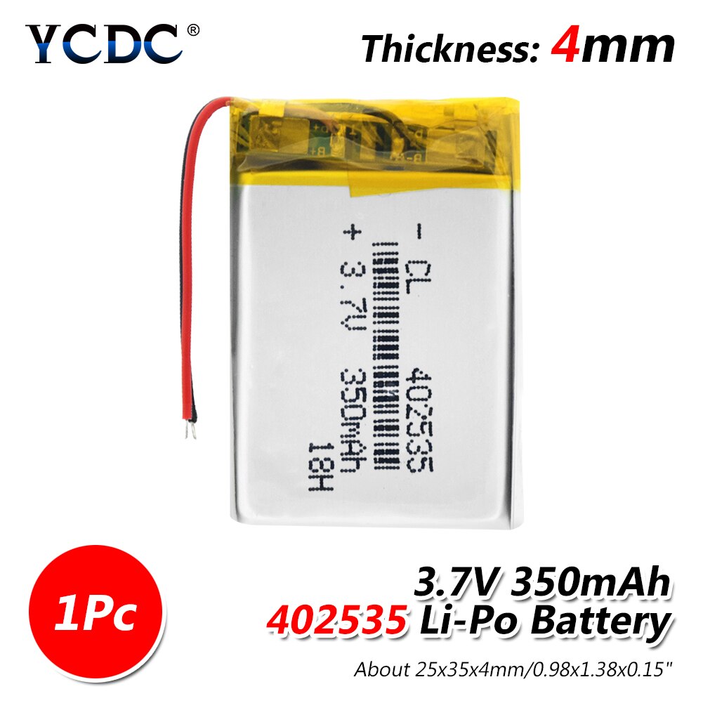 Rechargeable Batteries 3.7V 350mAh Lipo Li-Po Lith... – Vicedeal