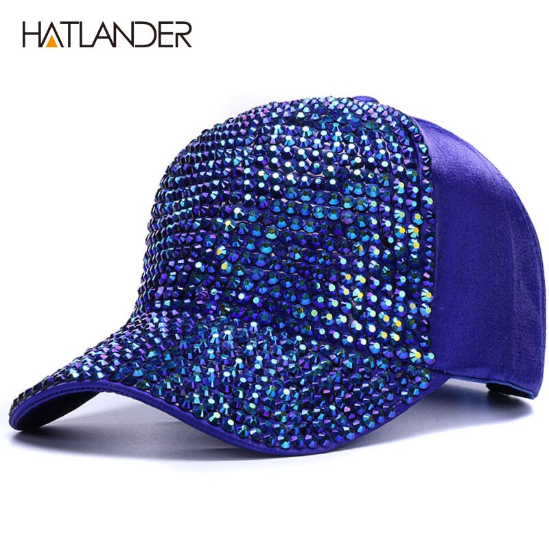 [HATLANDER] Womens Rhinestone baseball caps Vrouwe... – Grandado