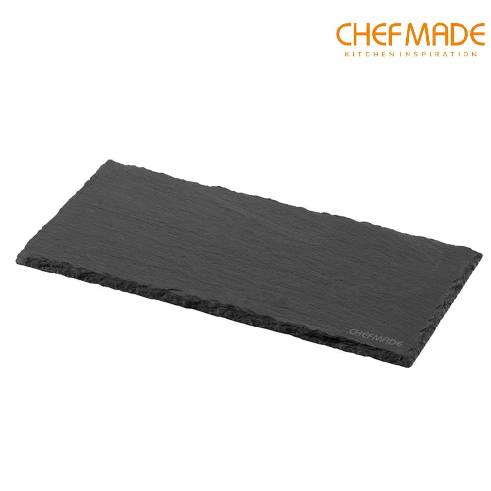 CHEFMADE Rectangular Basalt Plate, Natural Black S... – Grandado