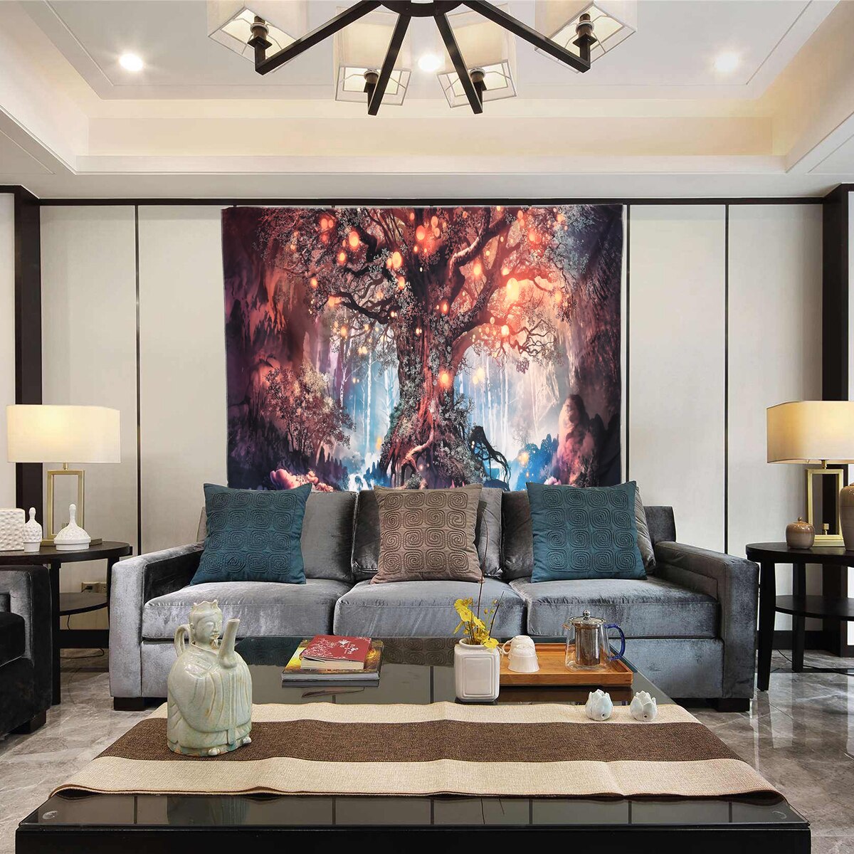 1Pc 3D Printing Tapestry Fantasy Plant Magical For... – Grandado