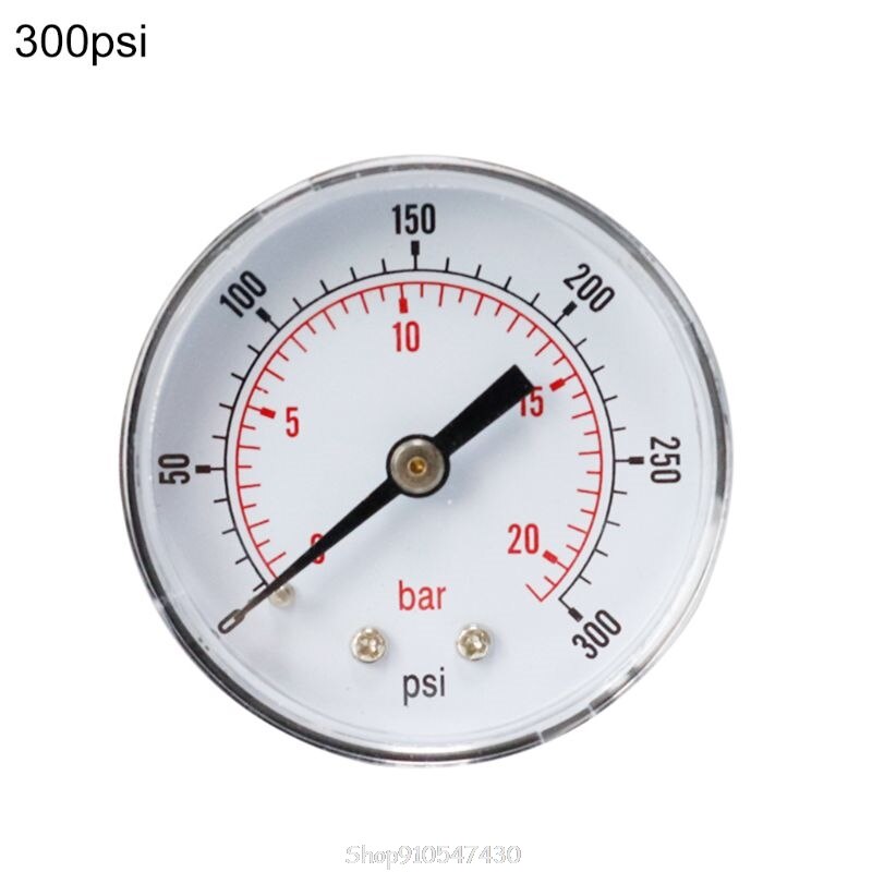 Manometer 52Mm Dial 1/8 \ "Bspt Horizontale 0/15,3... – Grandado