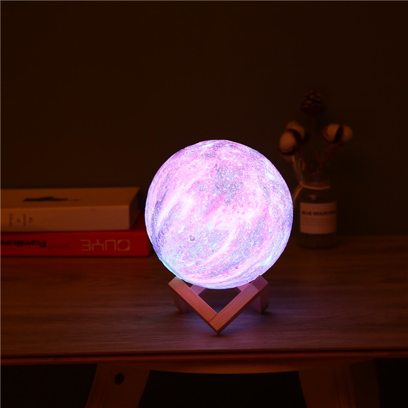 3D printing maan lamp night lamp opladen 2 kleur t... – Grandado