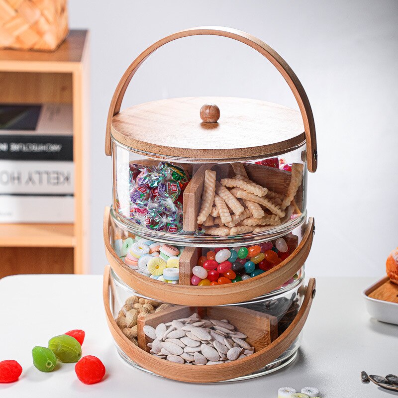 Nordic 1.3L Candy Fruit Biscuit Storage Basket Woo... – Grandado