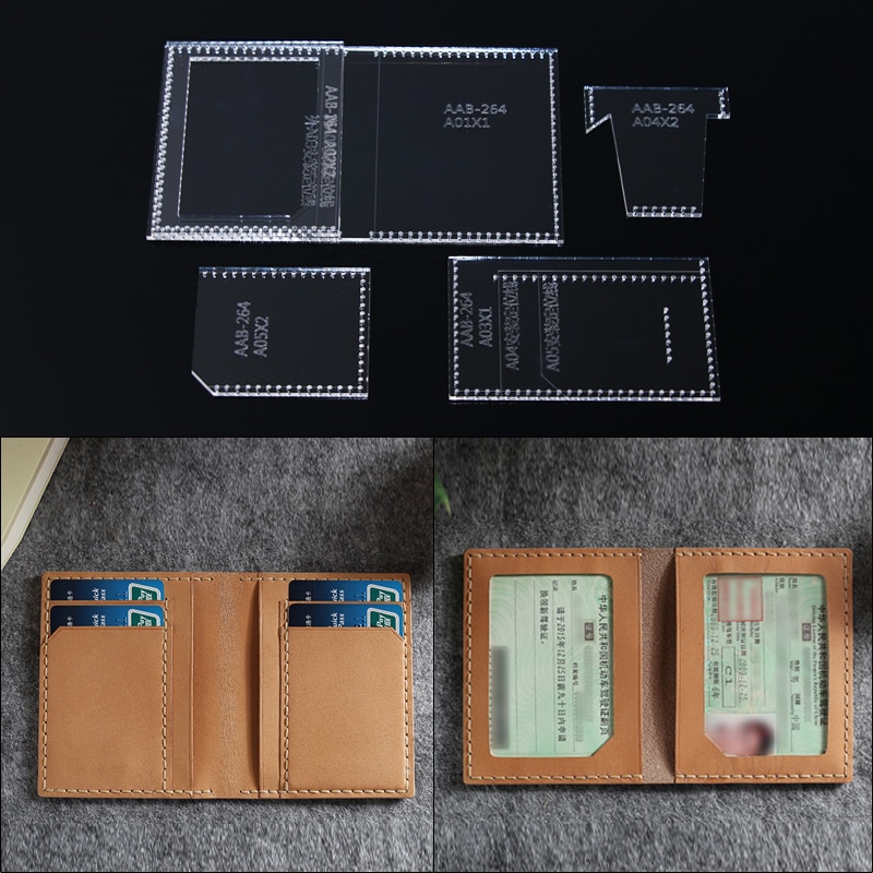 1 Set Acrylic Card package Leather Template Home H... – Grandado