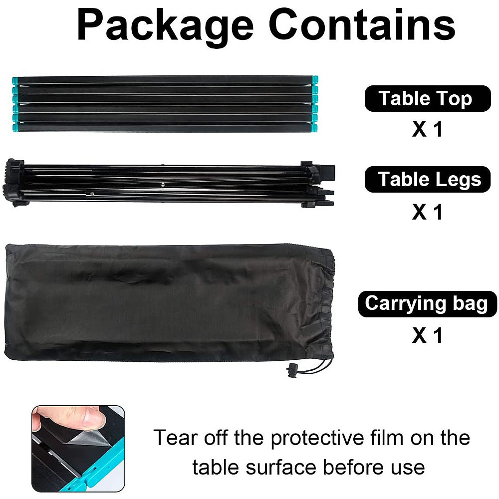 Lightweight Camping Table & Aluminum Poles Por... – Grandado