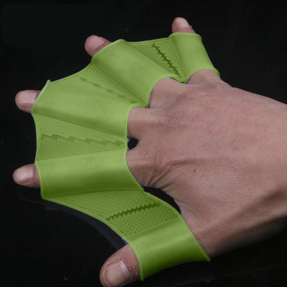 1 Pair Children Adult Silicone Hand Fins Paddle Fl... – Grandado
