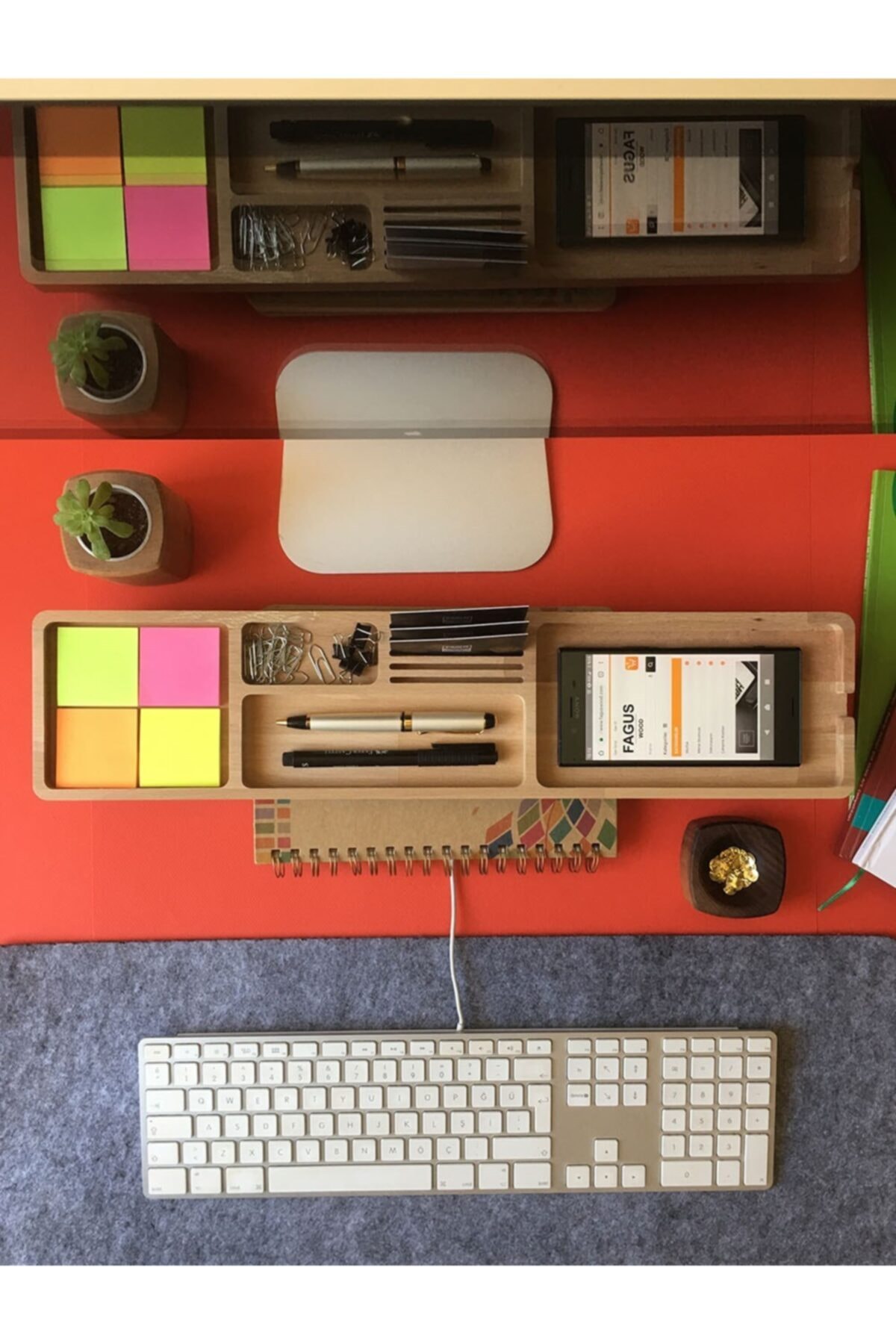 Spinney Desk Organizer Multi-function Wooden Deskt... – Grandado