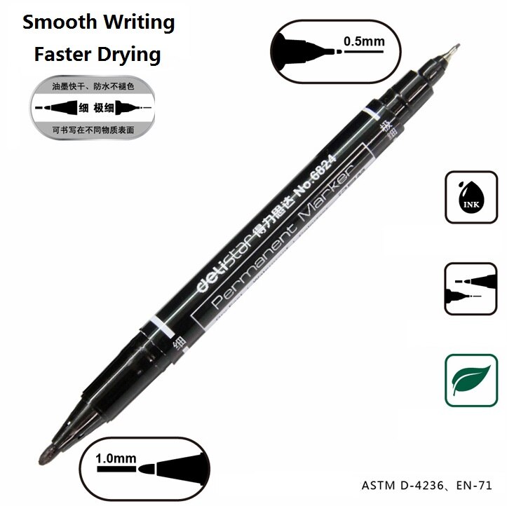 0.5/1mm Dual Double Tip Waterproof Pens Fast Dry P... – Grandado