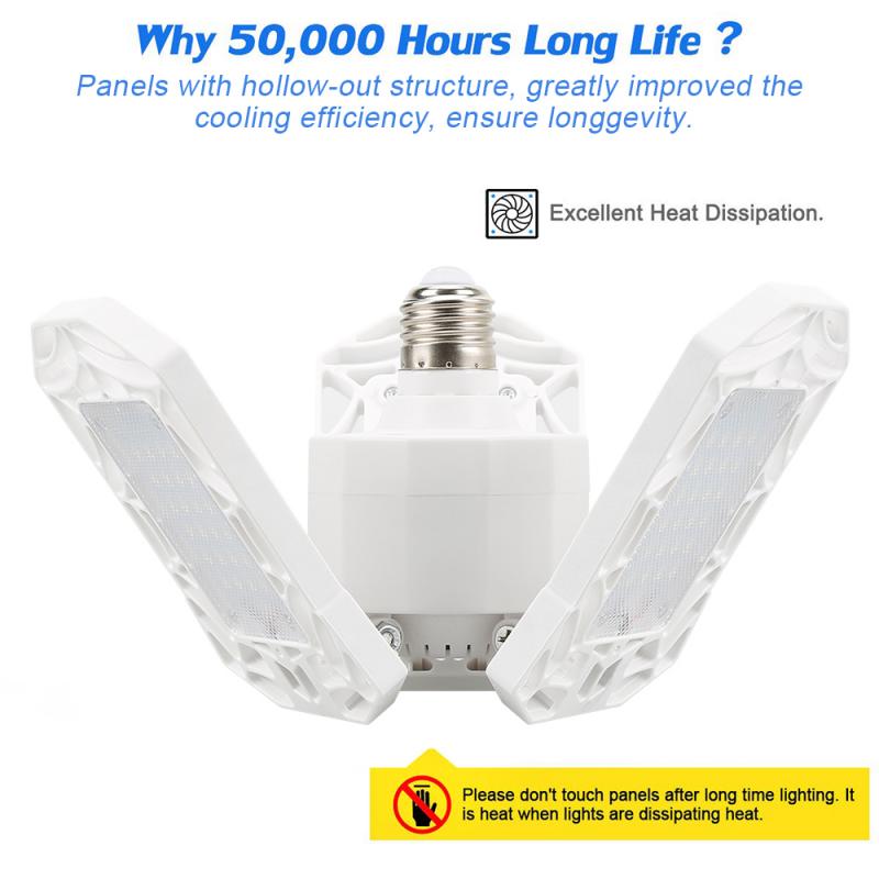 360 Degree Triple Garage Light 40W 60W Bright Defo... – Vicedeal