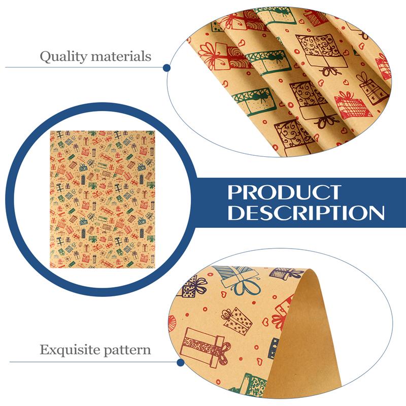 6pcs Christmas Wrapping Paper Retro EU Style Packi... – Vicedeal