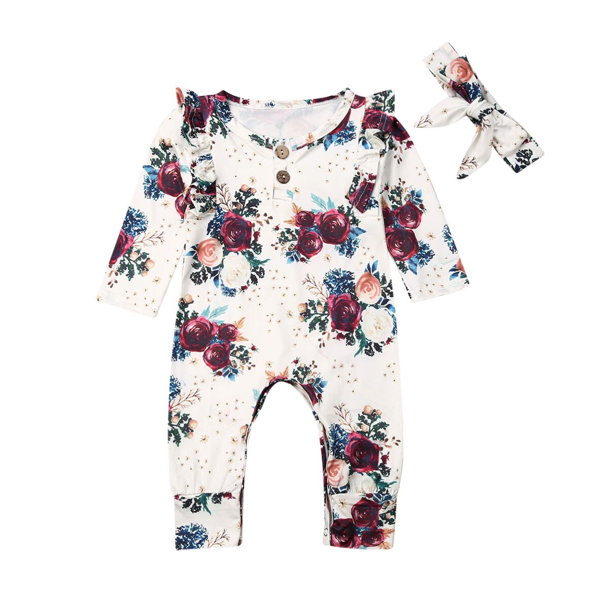 0-18M recién nacido bebé niña mameluco ropa de man... – Grandado
