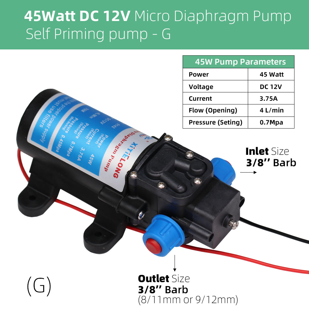 45 Watt 12V Water Pump Self Priming Watering Syste... – Vicedeal