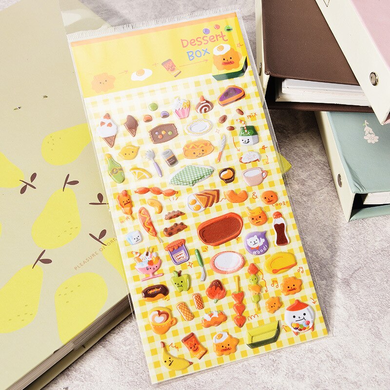 SST1 Cute Cartoon Zoo Stereo Bubble Sticker Childr... – Grandado