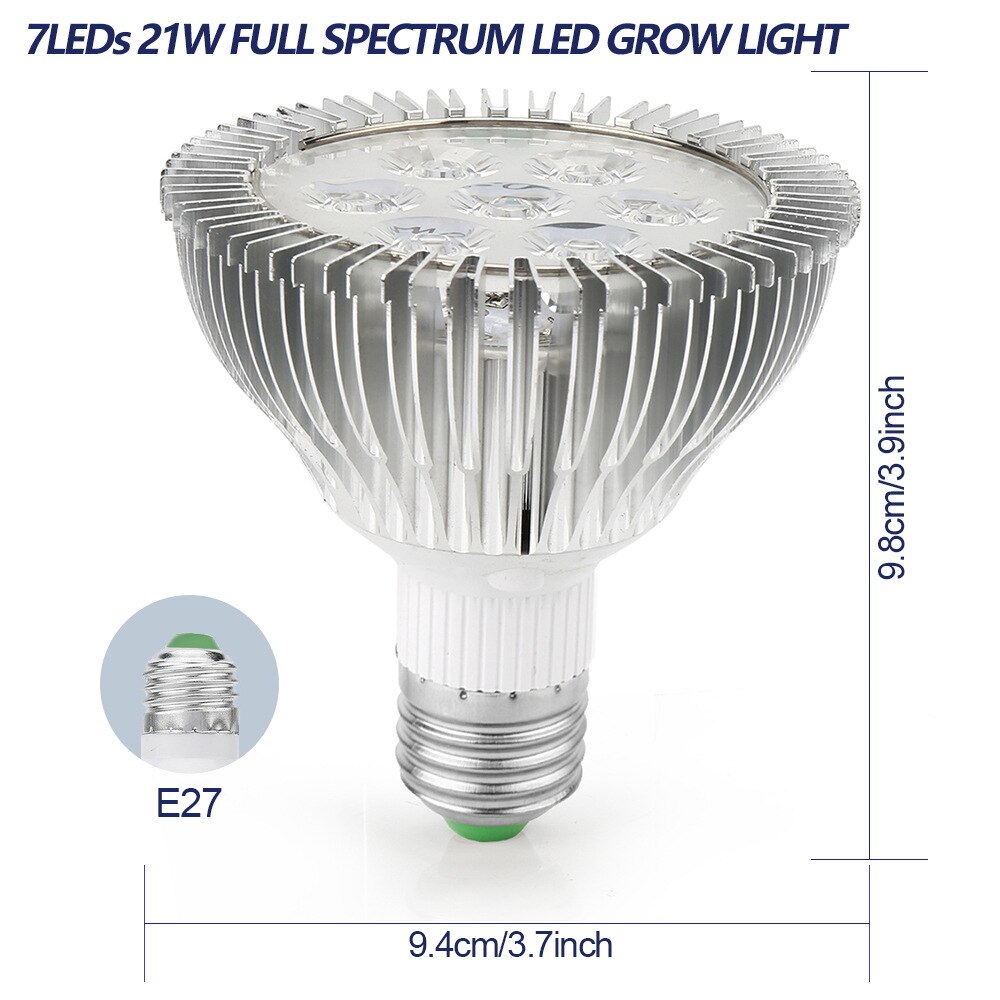 Growing Lamp Bulbs Full Spectrum Lights E27 21W Fr... – Grandado