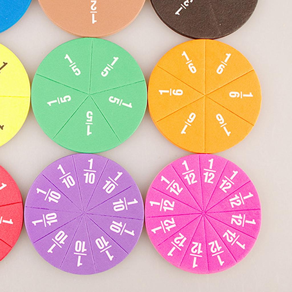 Set Of Rainbow Circular Fractions Card Kids Educat... – Vicedeal