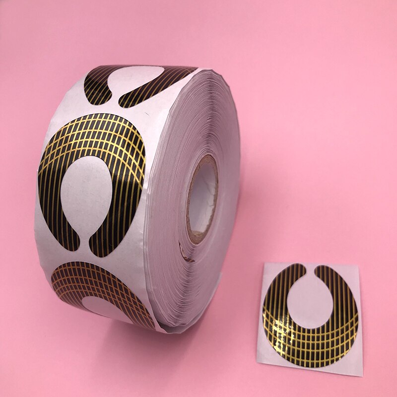 500pcs/roll Golden Nail Art Tips Extension Forms G... – Vicedeal