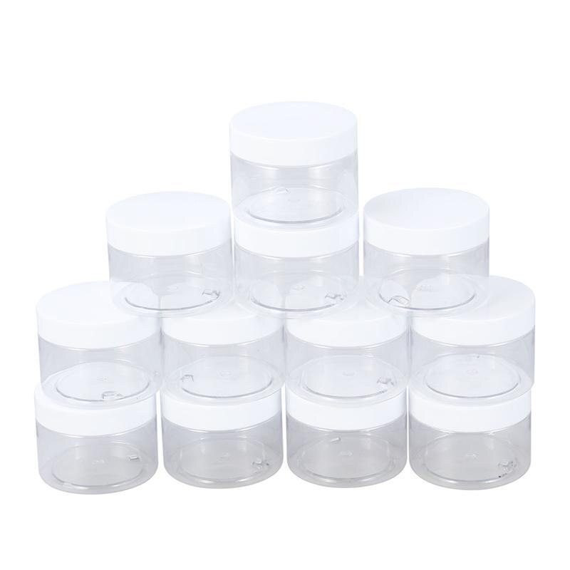 12Pcs Empty Clear Plastic Clay Storage Favor Jars ... – Vicedeal