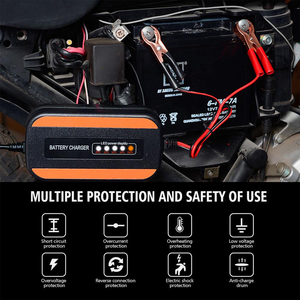 12V Volautomatische Smart Charger Digitale Puls Re... – Vicedeal
