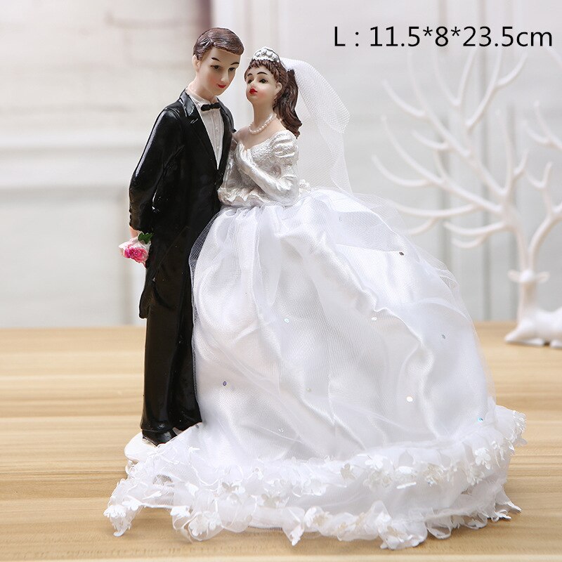 VILEAD 13cm 23cm Resin Wedding Couple Doll Figurin... – Grandado