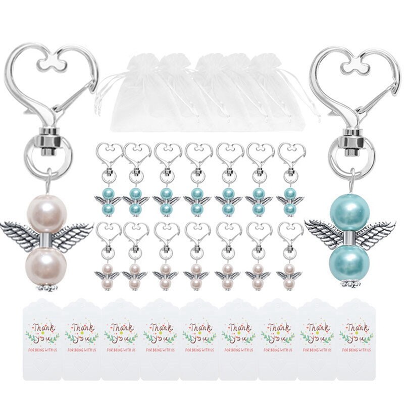 20Pcs Guardian Angel Keychain Wedding Baptism Mini... – Grandado