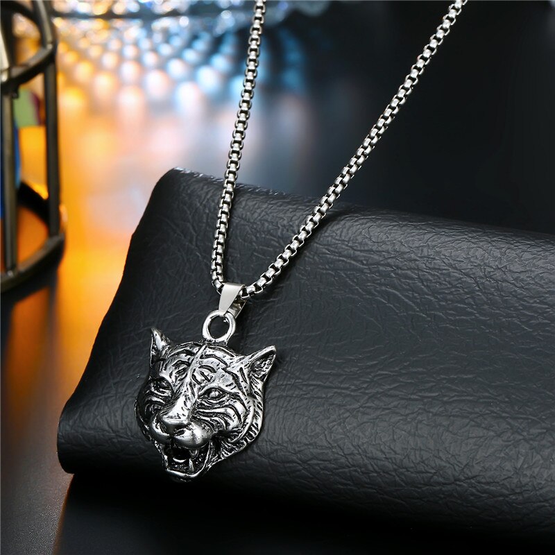 Personality Eagle Tiger Goat Lion Dragon Pendant N... – Grandado